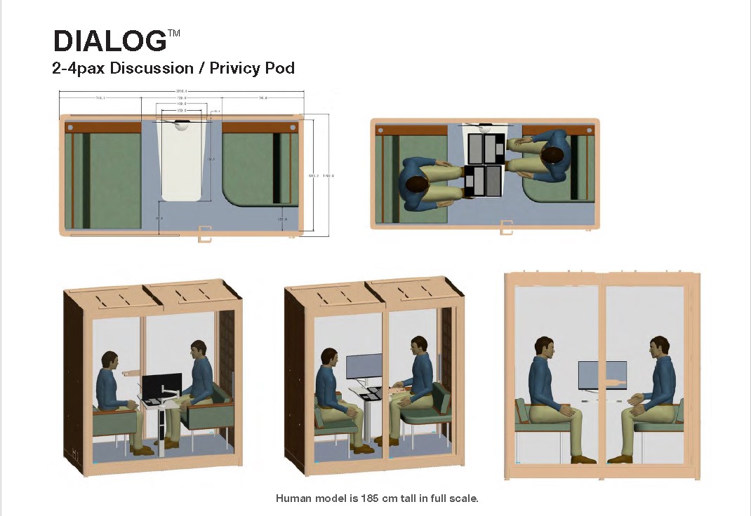 DIALOG - 2-4pax Discussion Pod | Artwright Group | AHB Technology Sdn. Bhd.